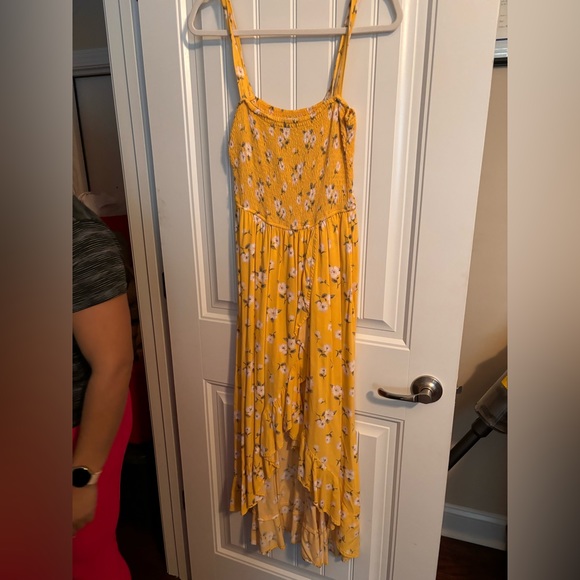 Hollister | Dresses | Yellow Long Dress Never Worn Breezy Material ...